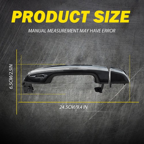 Rear Left and Right Outside Door Handle Black+Chrome For 2010-2021 ...