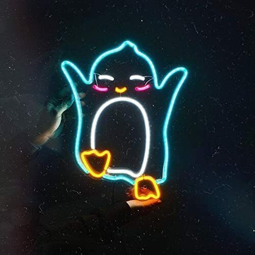 20"x20" Cute Penguin Flex LED Neon Sign Light Party Gift Shop Room ...