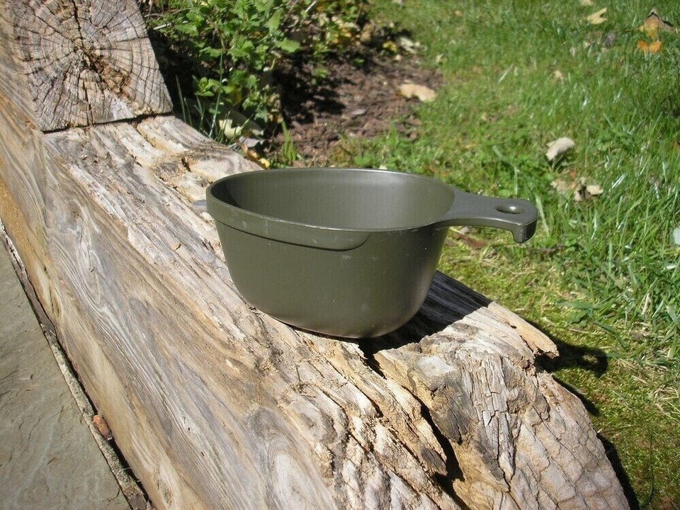 THREE Original Genuine Swedish Army Mess Kit Plastic Drinking Mug Kuksa ...
