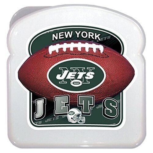 NFL New York Jets Reusable Plastic Sandwich Box Lunch 5" Holographic ...