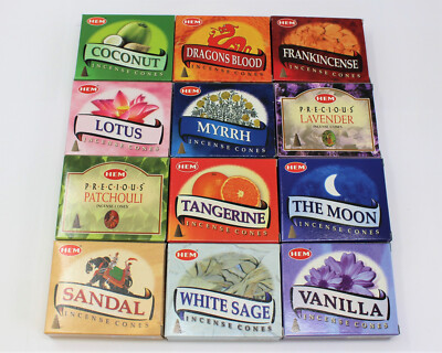 Assorted Incense Cones, Best Seller Set #2 Mixed Lot 120 Cones HEM ...