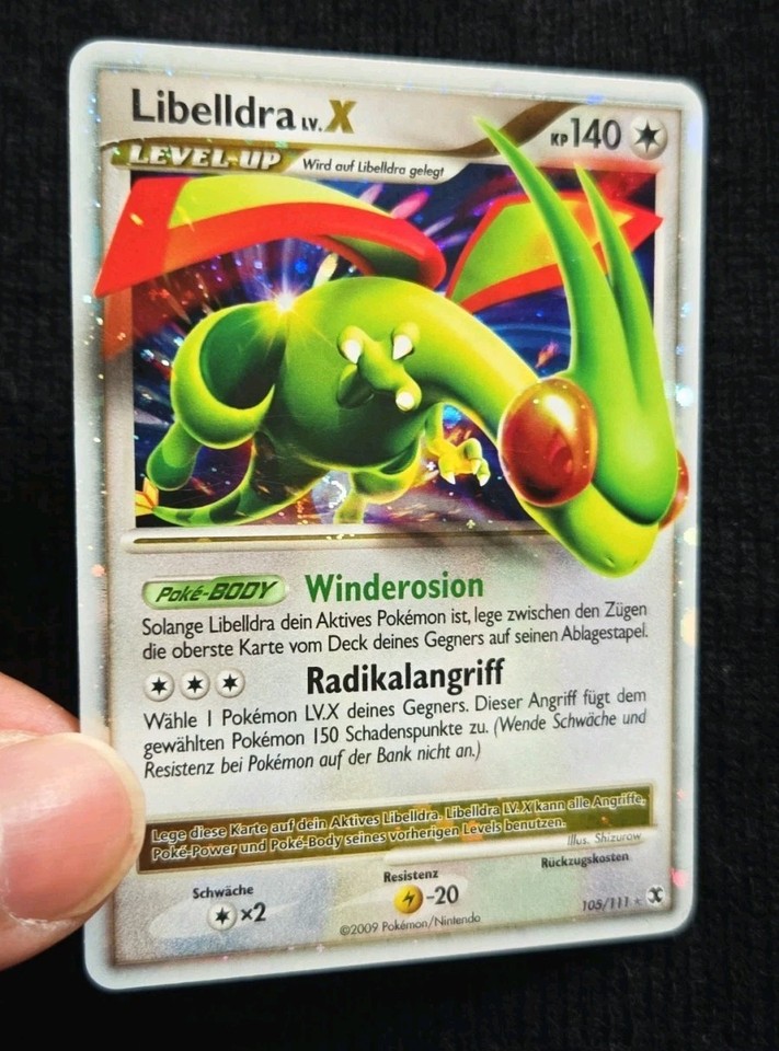 Libelldra Lv.X GERMAN Rising Rivals Pokemon Flygon Lv.X 105/111 (NM ...