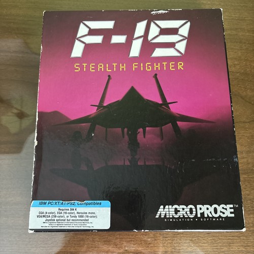 F-19 Stealth Fighter Micro Prose Simulation IBM Tandy PC 1988 5.25 ...