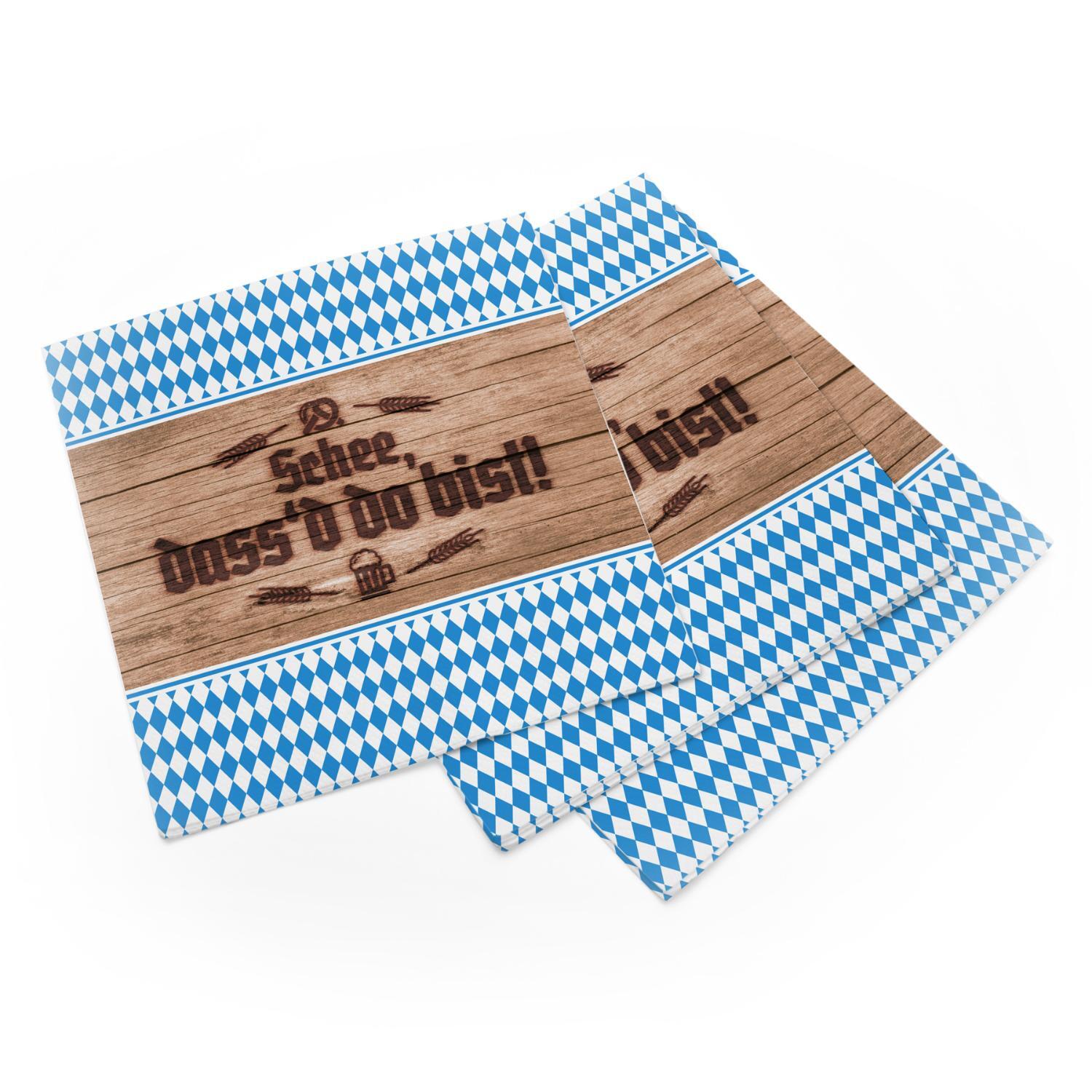 itenga 40x Servietten Bayrisch Schee dass d do bist An Guadn ...