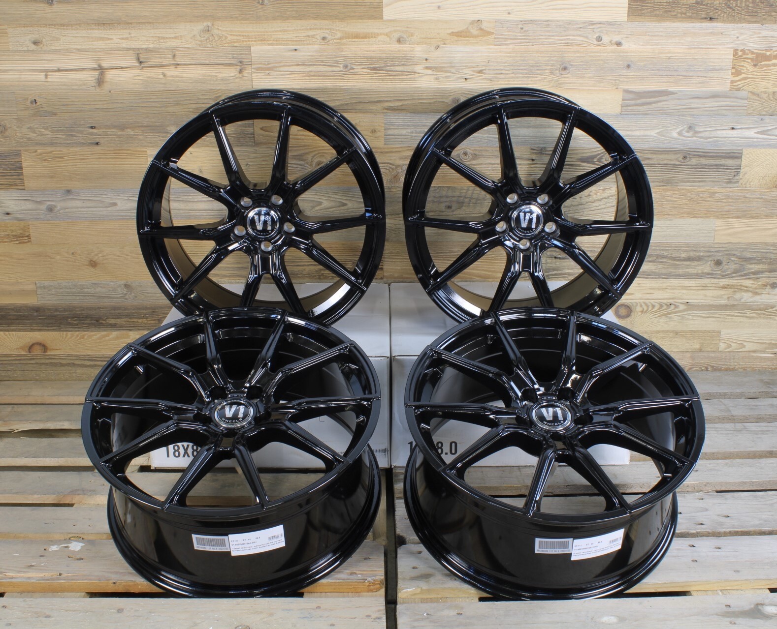 18 Zoll V1 Wheels V1 schwarz für VW Arteon 3H Scirocco Passat CC B8 ...