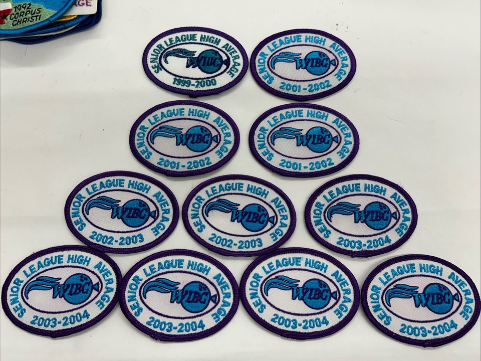 USBC ABC WIBC 1992-2008 Unused Bowling Embroidered Sew On Patches Lot ...