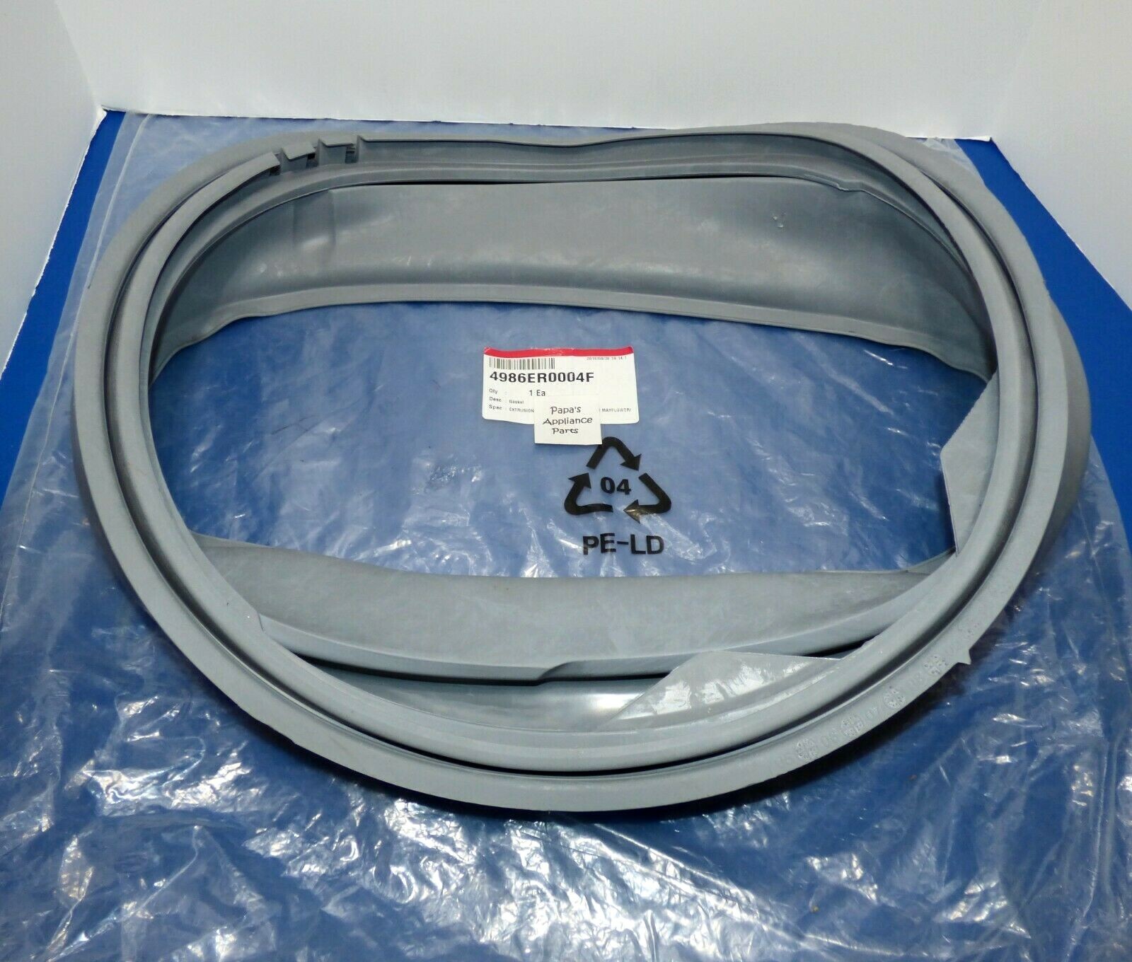 NEW GENUINE OEM LG 4986ER0004F, 4986ER0004J WASHER DOOR BOOT GASKET ...