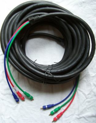 NEW 55' COAXIAL COAX COMPONENT CABLE HDTV RCA 75 OHM RED, BLUE,GREEN ...