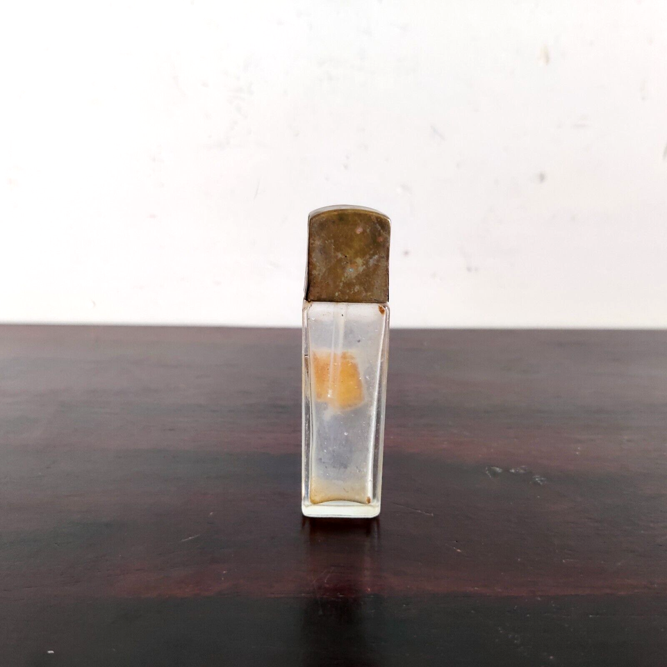 1940s Vintage Vetro Trasparente Profumo Bottiglia Ottone Cap da ...