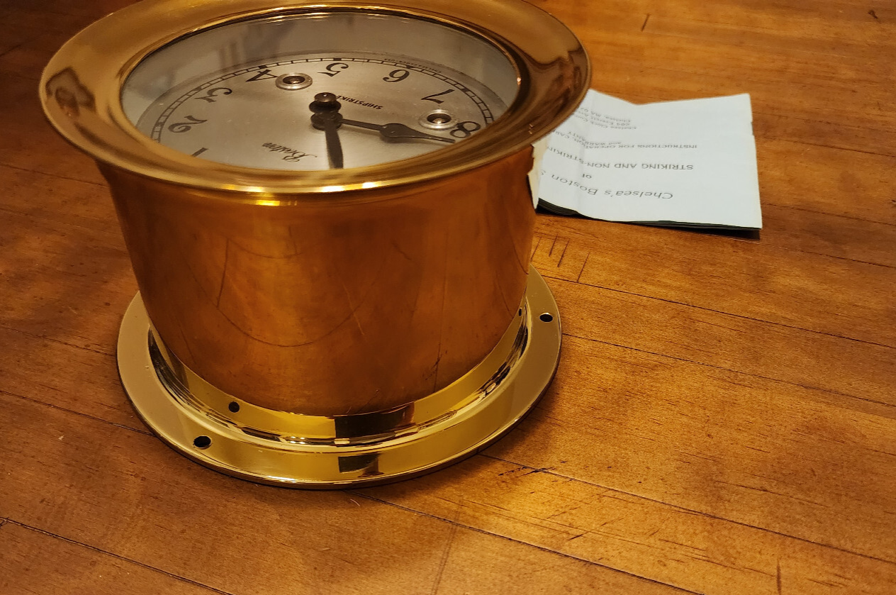 Vintage Chelsea Boston Clock Co 4.5" Shipstrike Clock SEE DESC. | eBay