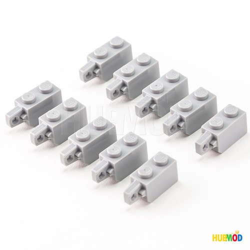 Lot 10 LEGO Light Bluish Gray 1x2 30364 Hinge Brick Locking Finger ...