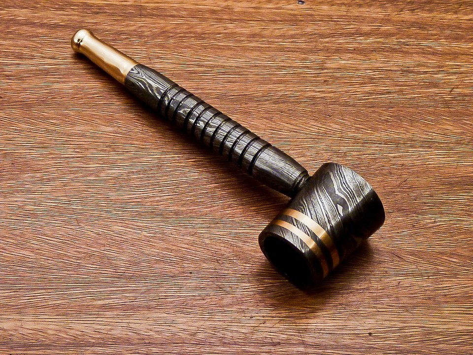 Handmade Smoking pipe Damascus Steel Smoking pipe, brass tip best men ...