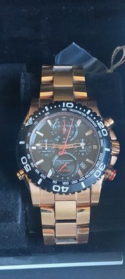Bulova Precisionist Men's Rose Gold Watch, Black Dial, 98B213 | eBay UK