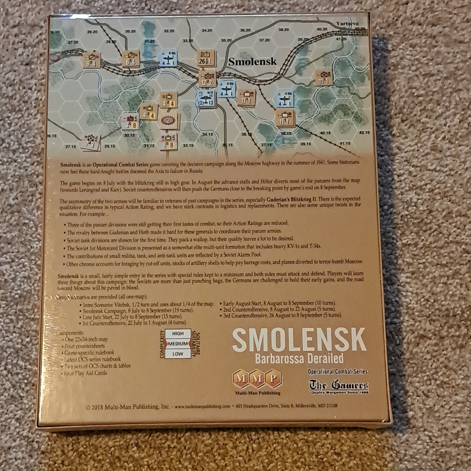 Multi-Man Publishing Gamers OCS Smolensk Barbarossa Derailed | eBay