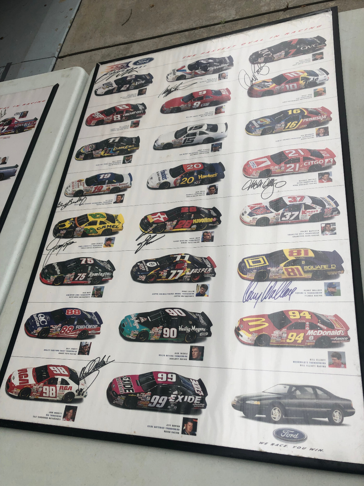 AUTOGRAPHED SIGNED Ford Motorsport Fastest Oval in Racing Poster w ...