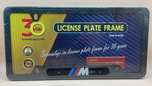 Set of Two (2) BMW Motorsport Metal License Plate Frames w/ accessories ...