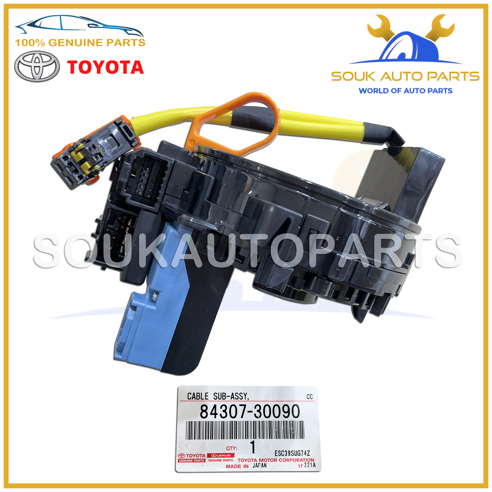 84307-30090 Genuine Toyota CABLE SUB-ASSY, SPIRAL 8430730090 OEM Lexus ...