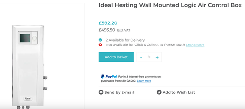 Ideal Logic Air ASHP control box BNIB heat pump controls | eBay UK