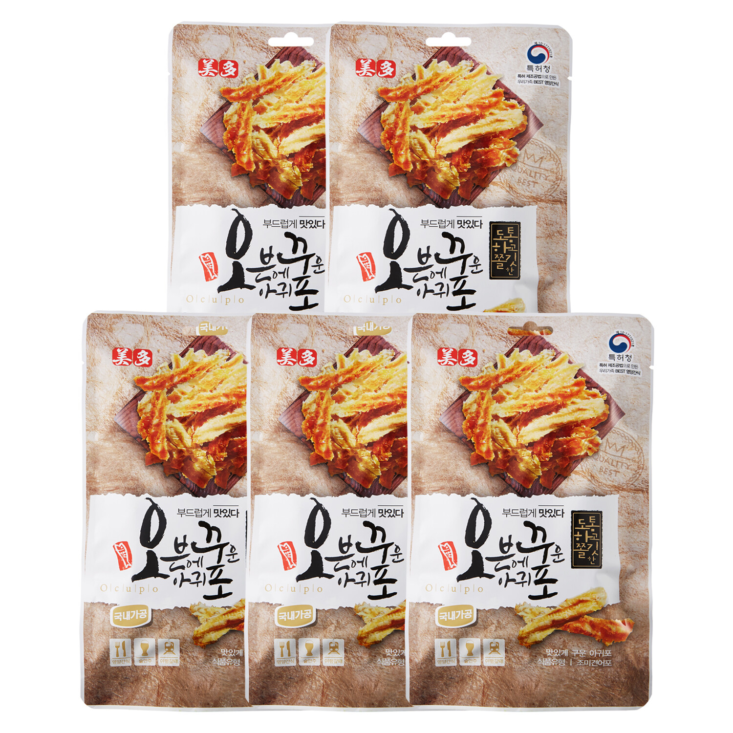 Mida Korean Oven-roasted Dried Filefish Monkfish Jerky Snack 50g / 1 ...