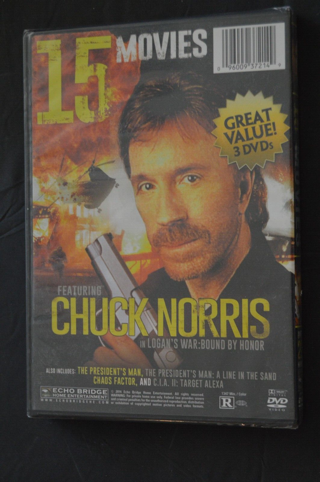 15 Movies featuring Steven Seagal & Chuck Norris (DVD, 2014, 3-Disc Set ...