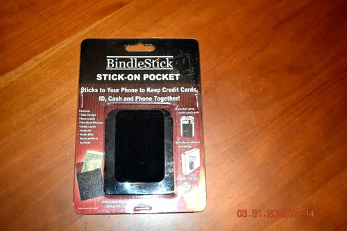 NEW Bindlestick Stick-On Pocket Wallet Credit Cards, ID, Cash ...