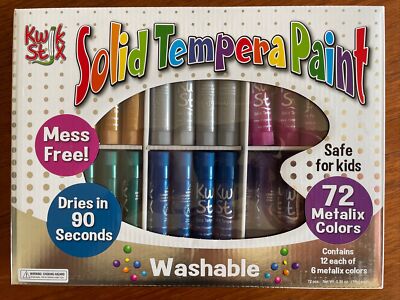 Kwik Stix Tempera Paint 6 Colors 72 Count Metallic | eBay