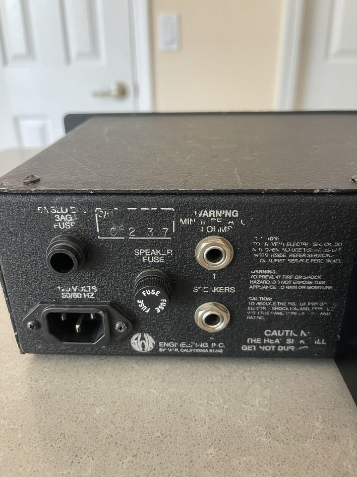 SWR Workingman 300 Watt 1990s USA Made Rack Bass Amplifier Head For ...