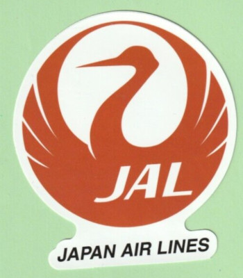 JAL Japan Airlines sticker - appr. 8cm x 9cm | eBay