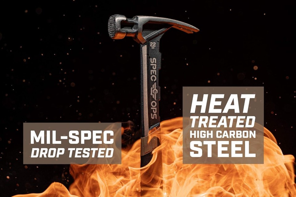 Spec Ops Tools Framing Hammer, 22 oz, Rip Claw, Milled Face, 22 Oz ...