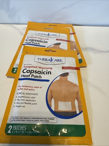 TheraCare Capsaicin Topical Analgesic Heat Patch Sealed Lot Of 4 2 ...