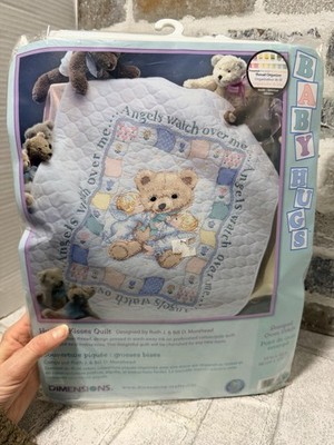 Baby HUGS 'N KISSES QUILT 34"x43" Stamped Cross Stitch Kit 3186 ©1999 ...