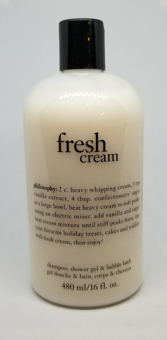Philosophy FRESH CREAM Shampoo, Shower Gel & Bubble Bath, 16 FL OZ New ...