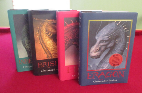 4 Christopher Paolini Inheritance Trilogy Novels ~ Eragon ~ Brisingr ...
