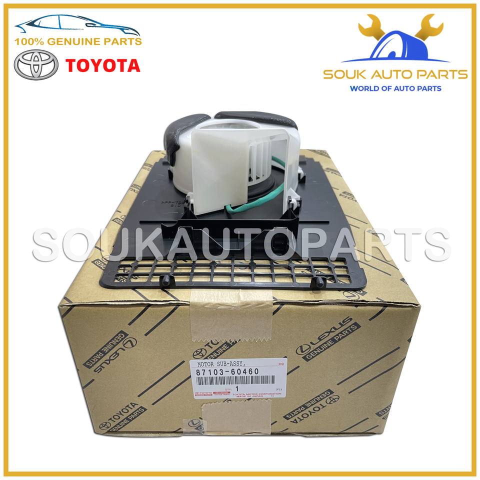 87103-60460 Genuine Toyota MOTOR SUB-ASSY, BLOWER W/FAN(FOR COOL BOX ...