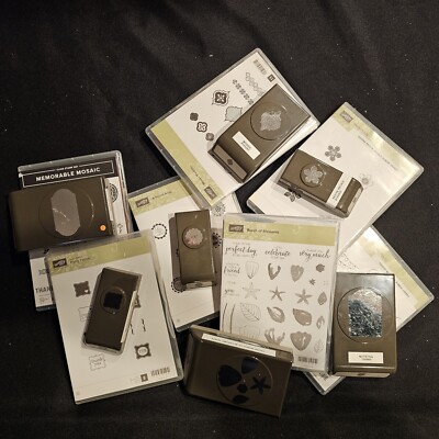 Stampin Up Bundle Stamp & Punch CHOOSE mosaic timeless label curly ...