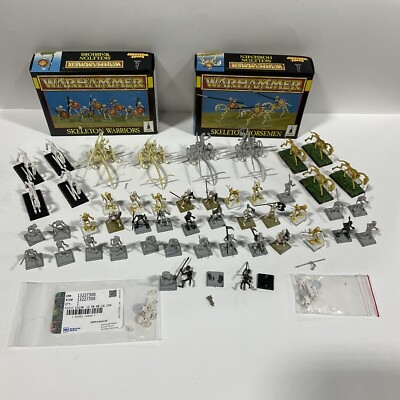 WARHAMMER 40K SKELETON WARRIORS + HORSEMEN LOT 45+ MINIS GAMES WORKSHOP ...