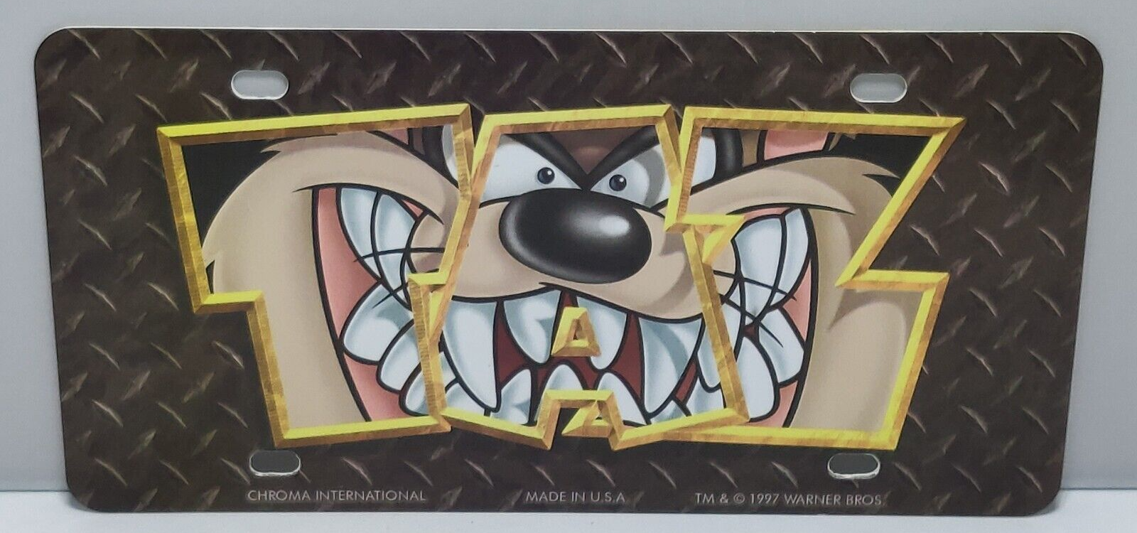 Tasmanian Devil Taz Looney Tunes License Plate Chroma International ...