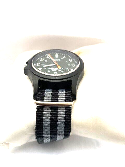 Timex Mens Expedition Vintage Indiglow Date 50 MT WR Nylon Strap Watch ...