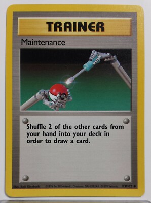 Maintenance 83/102 - NM / M - Base Set Pokemon Card - $2 Combined ...