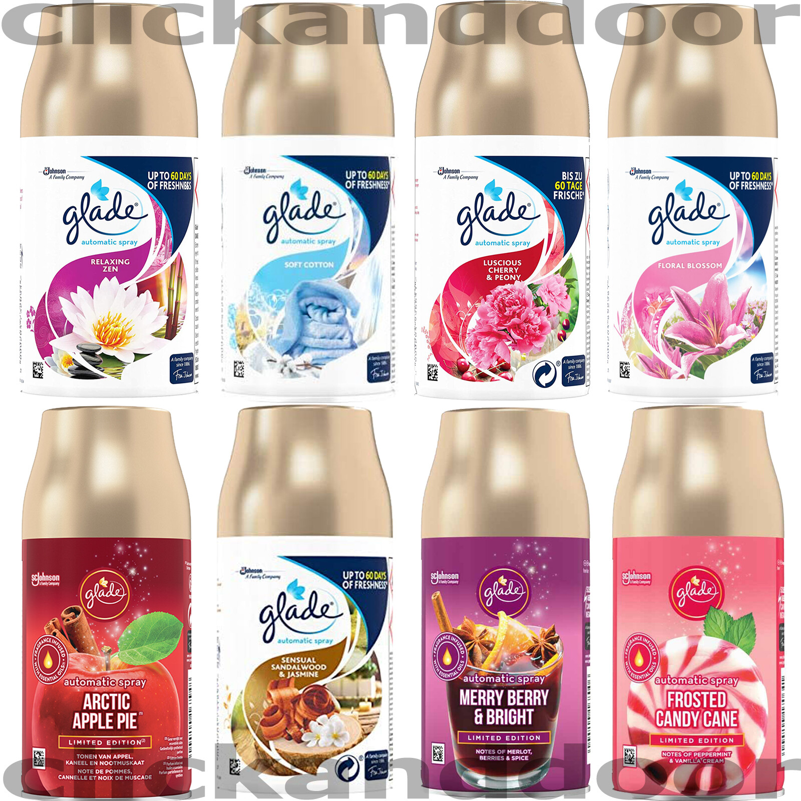 3 x Glade automatic spray refill air freshener refills 269 ml choose ...