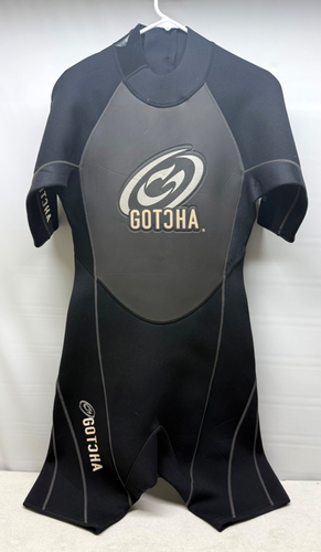GOTCHA GEAR WetSuit Shorty 2.2 MM Titanium Men's Large Black w/ Gray | eBay