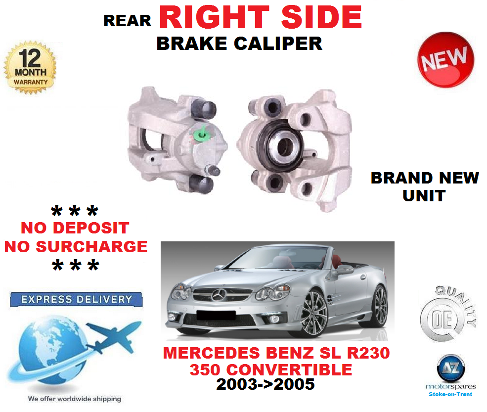 FOR MERCEDES BENZ SL R230 CONVERTIBLE 2003-2005 REAR AXLE RIGHT BRAKE ...