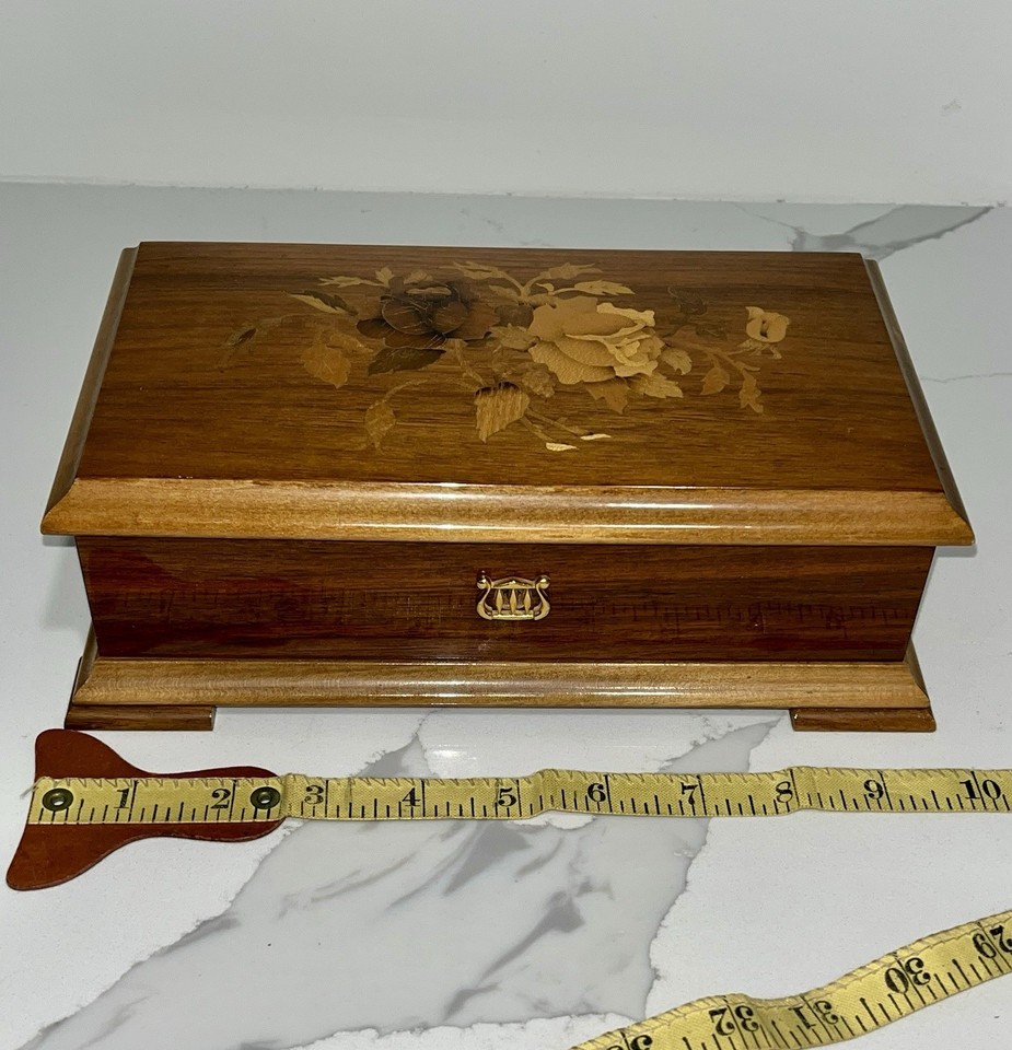 Vintage Swiss REUGE 3/72 Music Box ~TCHAIKOVSKY~ Inlaid Wood Excellent ...