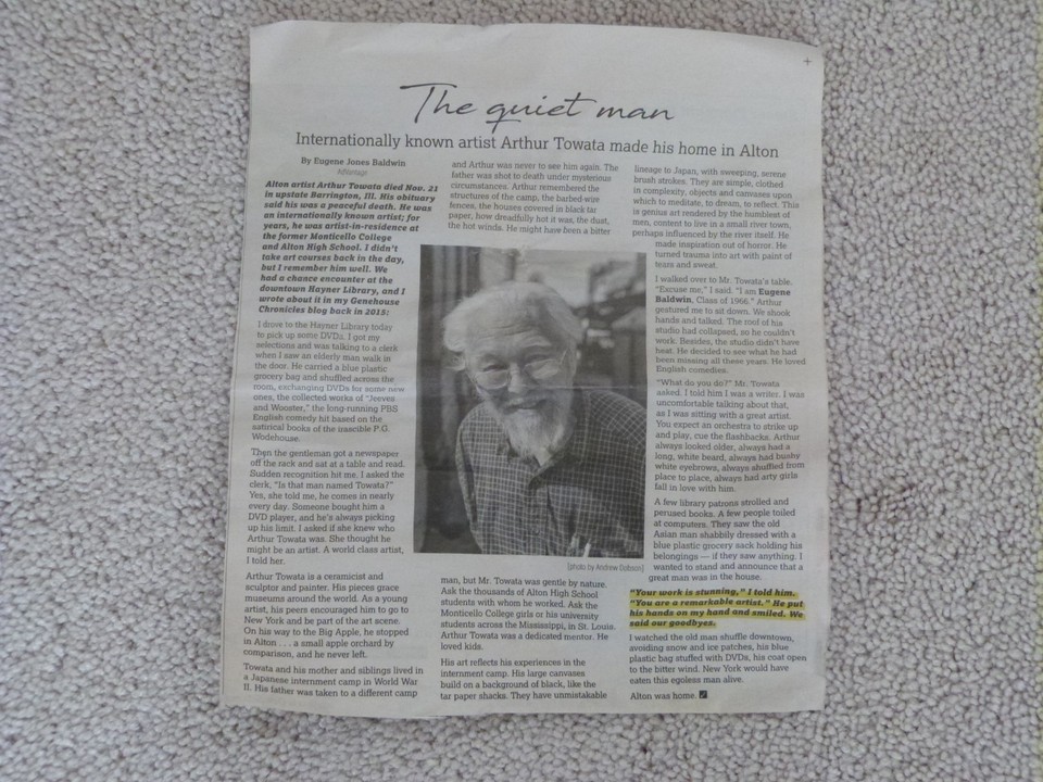 Arthur Towata Signed Ceramic Japanese Mask/Helmet, Alton IL | eBay