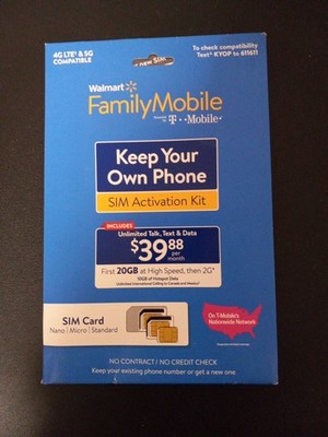 Walmart Sim Card And Phone Activation Kit New! | eBay