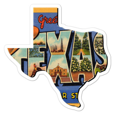 Vintage Texas State, Vinyl Decal Sticker, Indoor Outdoor, 3 Sizes ...