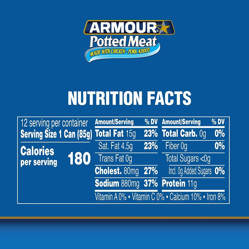 Armour Potted Meat Made With Chicken and Pork (3 oz., 12 ct.) Great ...