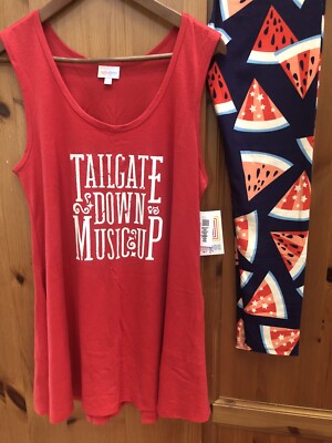 Lularoe Perfect Tank Small & OS Leggings Watermelons | eBay