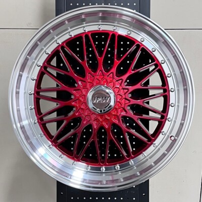 22" EURO RS STYLE RED WHEELS RIMS 22X9 5X112 5X114.3 +30 NEW SET OF 4 ...