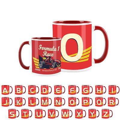Formula One Letter Mug - Personalised Gift for Motorsport Lovers ...